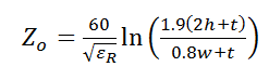 Stripline Impedance Calculator