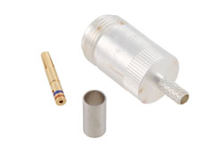 N Female Connector Crimp/Solder Attachment for RG55, RG142