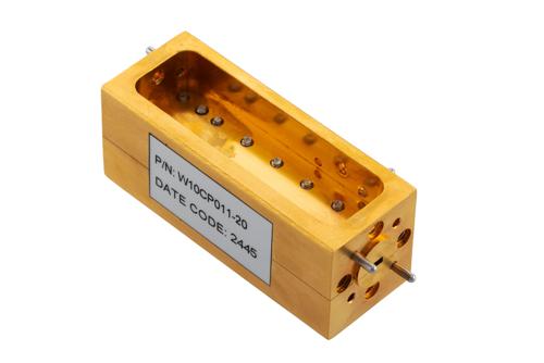 WR-10 Waveguide 20 dB Broadwall Coupler, UG-387/U-Mod Round Cover ...