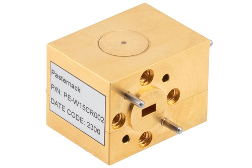 WR-15 Waveguide Circulator, 65 GHz to 71 GHz, 15 dB min Isolation, UG ...