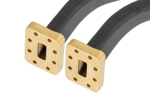 WR-90 Seamless Flexible Waveguide 12 Inch, CPRF Flange Operating from 8.2 to 12.4 GHz