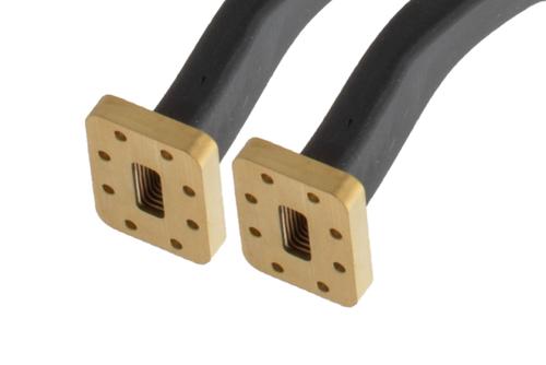 WR-90 Seamless Flexible Waveguide 24 Inch, CPRF Flange Operating from 8.2 to 12.4 GHz