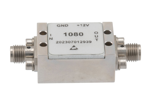 1.0 dB NF Low Noise Amplifier, Operating from 1 GHz to 6 GHz with 18 dB Gain, 18.5 dBm P1dB and SMA