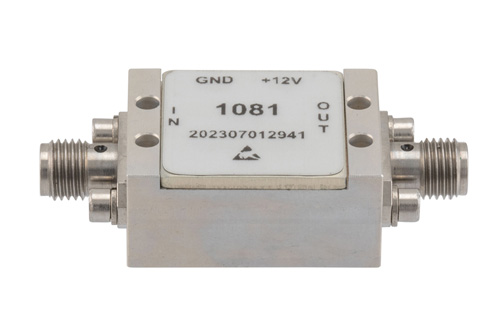 2.1 dB NF Low Noise Amplifier, Operating from 10 MHz to 6 GHz with 18 dB Gain, 20 dBm P1dB and SMA