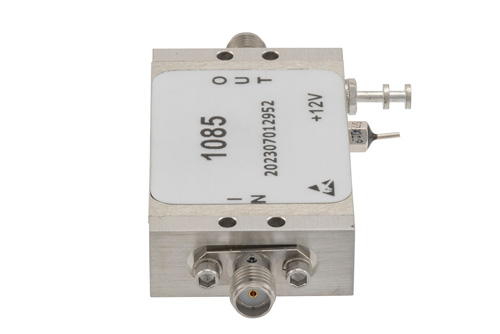2.0 dB NF Low Noise Amplifier, Operating from 50 MHz to 8 GHz with 50 dB Gain, 19 dBm P1dB and SMA
