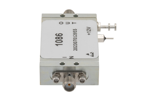 2.0 dB NF Low Noise Amplifier, Operating from 10 MHz to 6 GHz with 39 dB Gain, 23 dBm P1dB and SMA