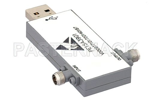 10 dBm P1dB, 50 MHz to 40 GHz, USB Controlled Broadband Amplifier, 12 dB Gain, 5.5 dB NF, 2.92mm