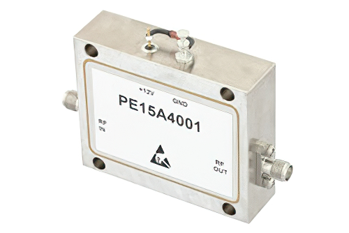 2 Watt P1dB, 6 GHz to 12 GHz, Medium Power Broadband Amplifier, 37 dB Gain, 42 dBm IP3, 6 dB NF, SMA