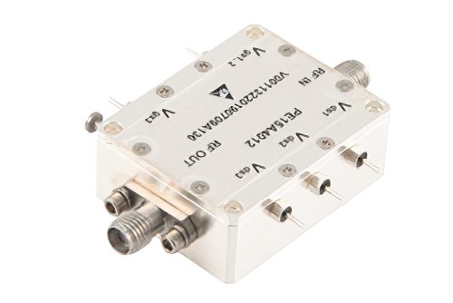 5 Watt Psat, 3.5 GHz to 7 GHz, High Power GaAs Amplifier, SMA, 26 dB Gain, 45 dBm IP3, 11 dB NF
