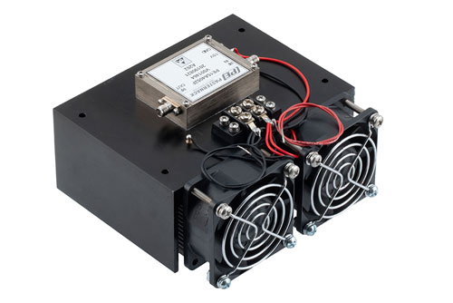 31 dBm P1dB, 100 MHz to 18 GHz, Medium Power Amplifier with Heatsink, SMA, 37 dB Gain, 6 dB NF