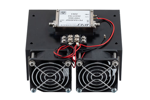 1 Watt P1dB, 2 GHz to 20 GHz, Medium Power Amplifier with Heatsink, SMA, 30 dB Gain, 38 dBm IP3