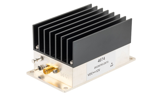 1 Watt P1dB, 30 MHz to 2200 MHz, Medium Power GaAs Amplifier with Heatsink, 31 dB Gain, 43 dBm ...