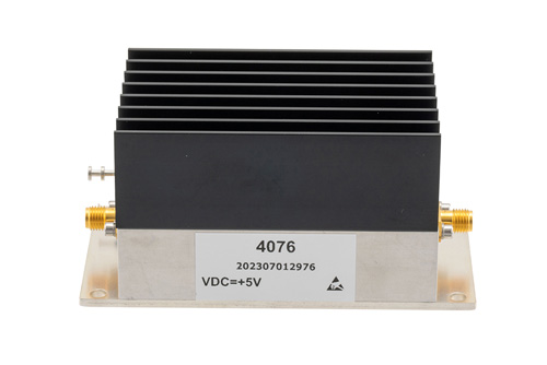 1.5 Watt P1dB, 3.2 GHz to 4 GHz, Medium Power GaAs Amplifier with Heatsink, 35 dB Gain, 42 dBm ...