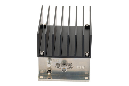 1 Watt P3dB, 5 GHz to 6 GHz, Medium Power GaAs Amplifier with Heatsink, 31 dB Gain, 42 dBm IP3 ...