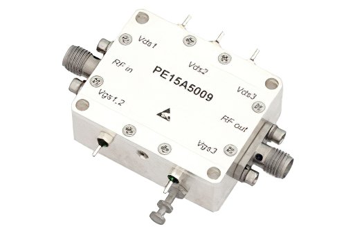 6.3 Watt Psat, 5.5 GHz to 9.5 GHz, High Power GaAs Amplifier, SMA, 23.5 dB Gain, 47 dBm IP3, 8.5 ...