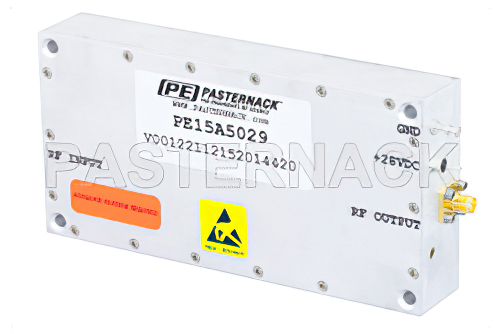 44 dB Gain, 8 Watt Psat, 0.5 MHz to 500 MHz, High Power LDMOS Amplifier, SMA Input, SMA Output ...