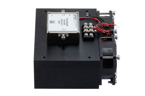 5 Watt P1dB, 6 GHz to 18 GHz, High Power Amplifier with Heatsink, SMA, 41 dB Gain, 44 dBm IP3