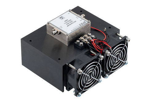 5 Watt P1dB, 6 GHz to 18 GHz, High Power Amplifier with Heatsink, SMA, 41 dB Gain, 44 dBm IP3
