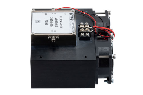 10 Watt P1dB, 6 GHz to 18 GHz, High Power Amplifier with Heatsink, SMA, 40 dB Gain, 46 dBm IP3