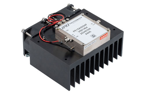 2 Watt P1dB, 18 GHz to 26.5 GHz, Medium Power Amplifier with Heatsink, SMA Input, 2.92mm Output ...