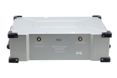 25W Psat, 44 dB Gain, 20 MHz to 550 MHz, AC Powered Broadband GaAs GaN High Power Amplifier with ...