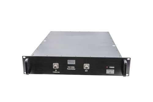 30W Psat, 45 dB Gain, 0.7 GHz to 6 GHz, AC Powered Broadband GaAs GaN High Power Amplifier with ...