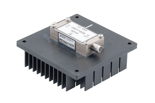 Temperature Compensated Low Noise Amplifier, 6 GHz to 18 GHz, 35 dB min Gain, P1dB 20 dBm, SMA ...