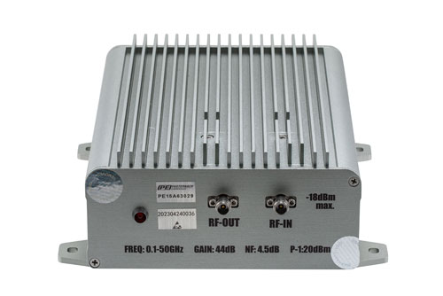 42 dB Gain, 18 dBm P1dB, 0.1 GHz to 50 GHz, Broadband AC Low Noise ...