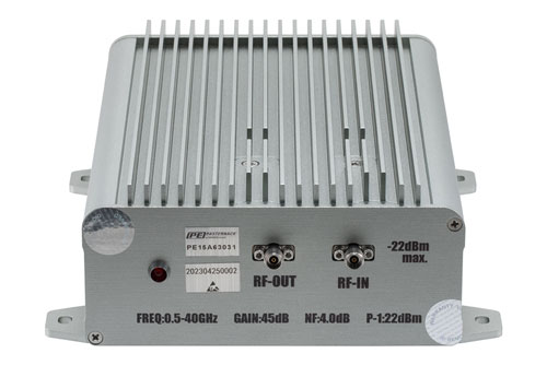 44 Db Gain 20 Dbm P1db 05 Ghz To 40 Ghz Broadband Ac Low Noise Amplifier Bench Top 110