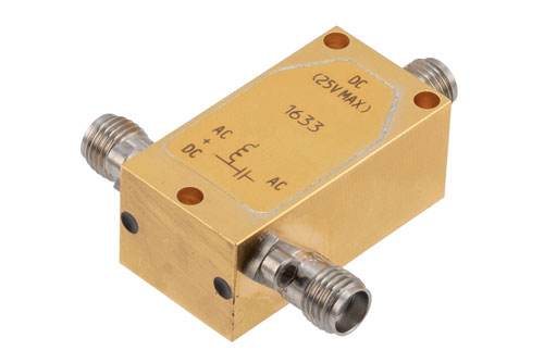 50 KHz to 18 GHz SMA Broadband Bias Tee, Rated to 750 mA and 25 Volts ...