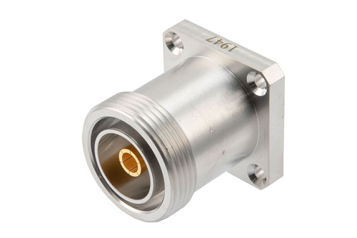 7/16 DIN Female Hermetically Sealed Connector Solder Attachment 4 Hole ...