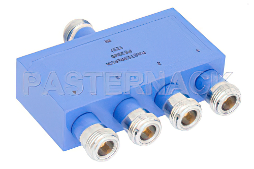 4 Way N Power Divider From 2 MHz to 500 MHz Rated at 1 Watt
