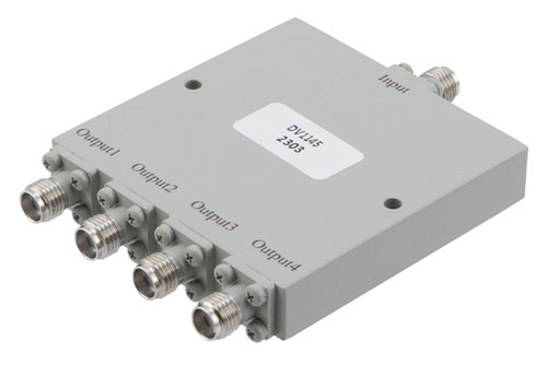 4 Way SMA Power Divider From 12 GHz to 18 GHz Rated at 30 Watts