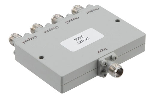 4 Way 2.92mm Power Divider From 26 GHz to 40 GHz Rated at 10 Watts