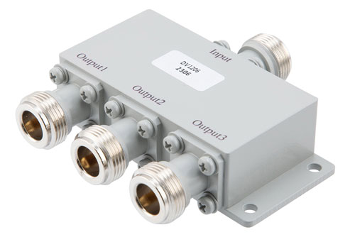 3 way N Power Divider from 1 MHz to 500 MHz Rated at 10 Watts