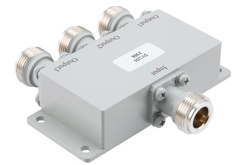 3 way N Power Divider from 1 MHz to 500 MHz Rated at 10 Watts