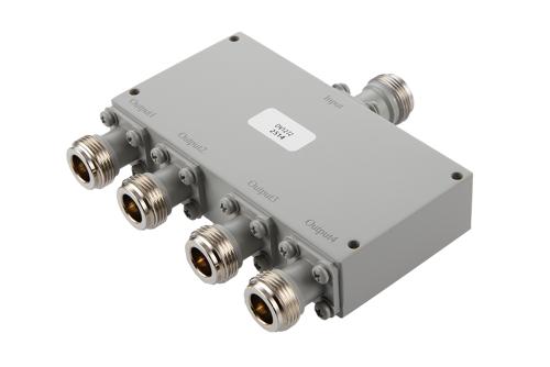 4 Way N Female Input Connector Power Divider, From 2 GHz to 8 GHz ...