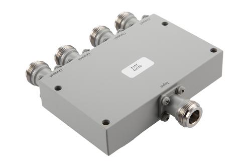 4 Way N Female Input Connector Power Divider, From 2 GHz to 18 GHz ...