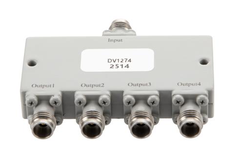4 Way 2.4mm Female Input Connector Power Divider, From 8 GHz to 54 GHz ...