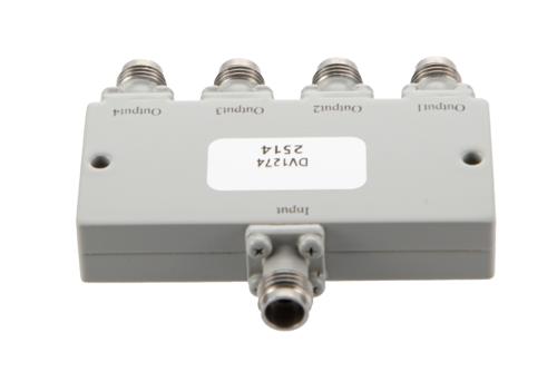 4 Way 2.4mm Female Input Connector Power Divider, From 8 GHz to 54 GHz ...