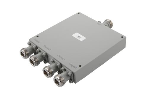 4 Way N Female Input Connector Power Divider, From 1 GHz to 18 GHz ...