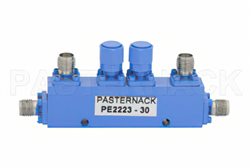 Dual Directional 30 dB SMA Coupler to 16 GHz Rated to 50 Watts