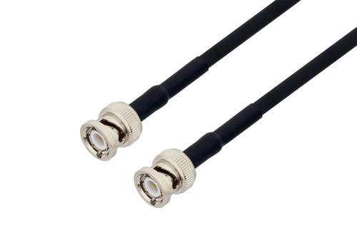 BNC Male to BNC Male Cable Using RG223 Coax with HeatShrink, LF Solder