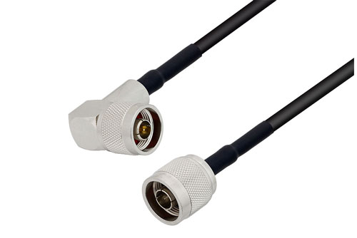 N Male to N Male Right Angle Cable 200 cm Length Using RG58 Coax with ...