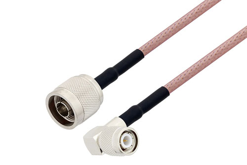 TNC Male Right Angle to N Male Cable 48 Inch Length Using RG142 Coax ...