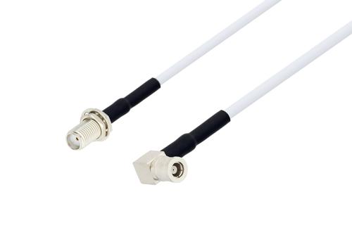 SMA Female Bulkhead to SMB Plug Right Angle Cable Using RG188 Coax with ...