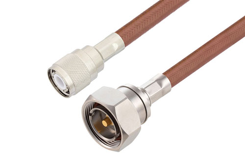 HN Male to 7/16 DIN Male Cable 72 Inch Length Using RG393 Coax