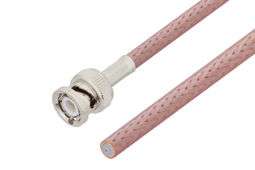 BNC Male to Straight Cut Lead Cable Using RG142 Coax