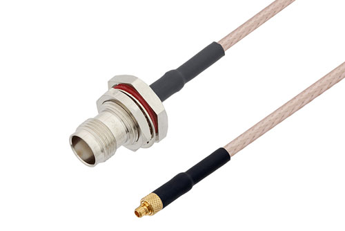 TNC Female Bulkhead to MMCX Plug Cable 24 Inch Length Using RG316 Coax ...