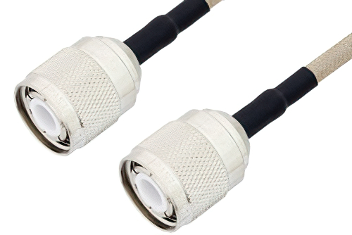 HN Male to HN Male Cable Using RG141 Coax , LF Solder